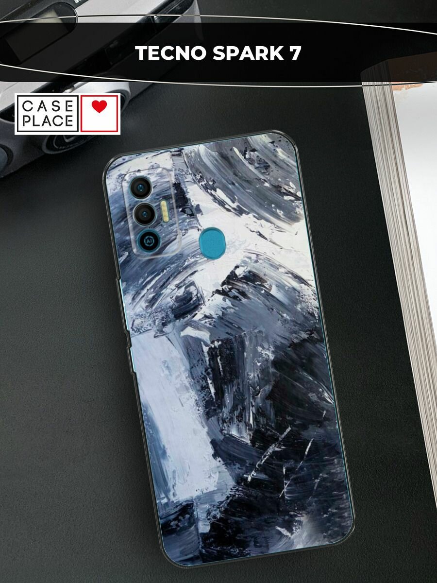 Чехол на Tecno Spark 7 / Техно Спарк 7 с принтом "Абстракция живопись"