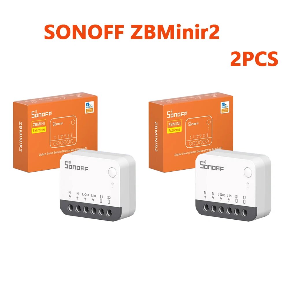 SONOFF ZBMinir2 Zigbee умный выключатель ZBMini R2 Extreme внешний контроль выключателя Отсоединенный реле Требуется нулевой провод Zigbee выключатель-