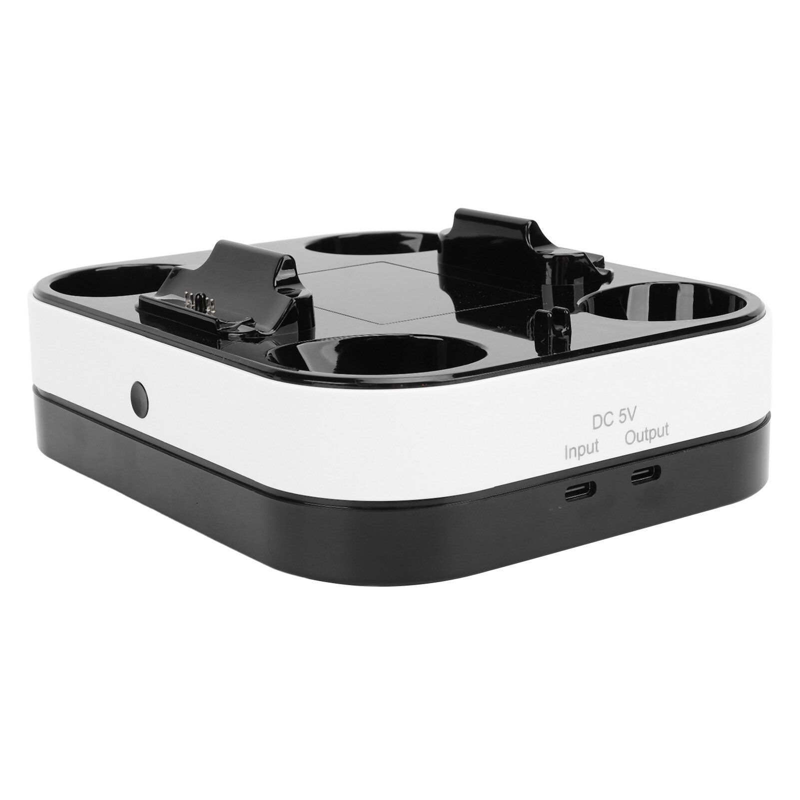 Зарядная станция 3 в 1 с цветной RGB подсветкой для двух контроллеров, стильный и портативный дизайн, ABS, для дома и путешествий