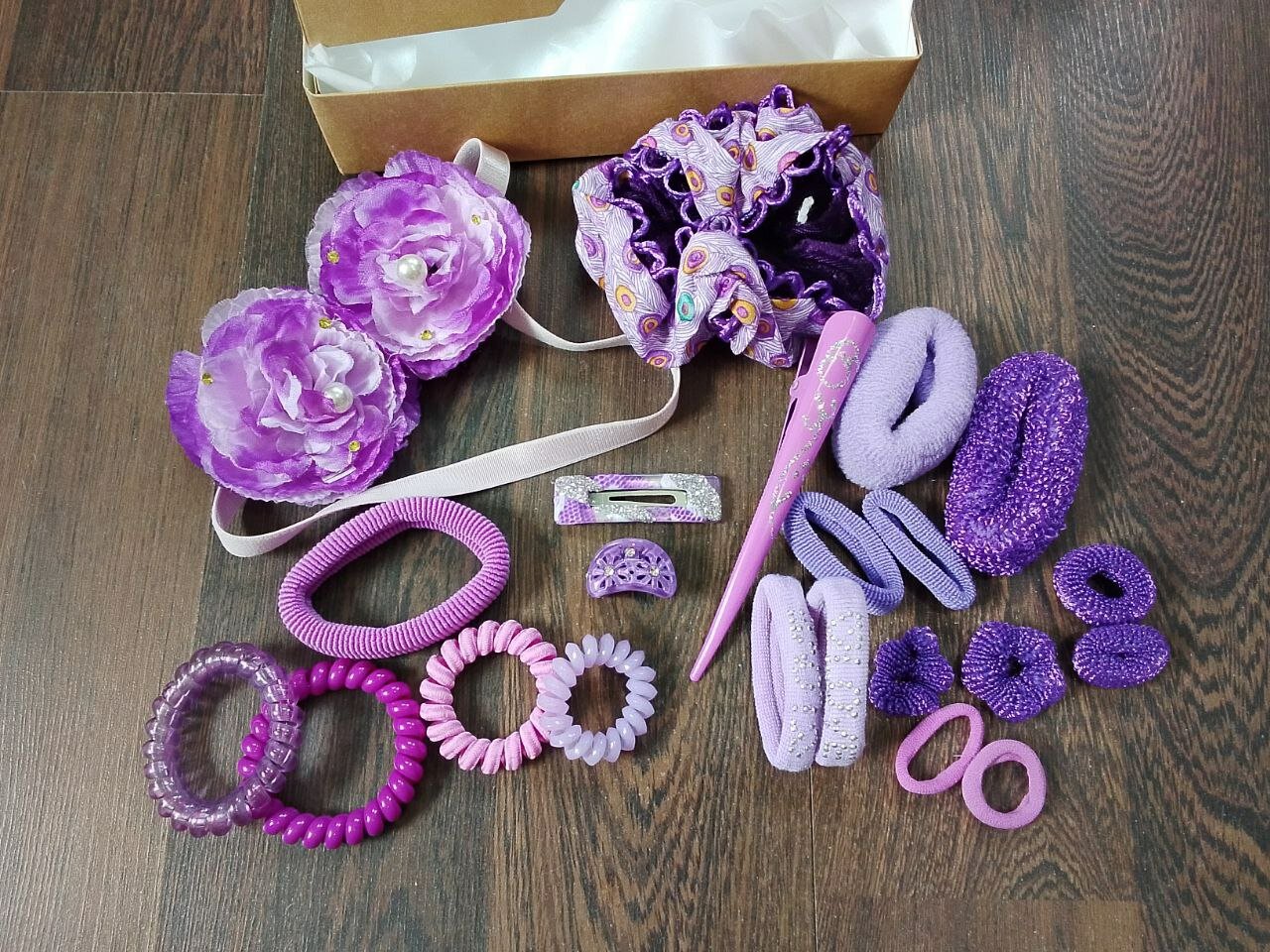 Подарочный набор резинок для девочек "Яркая фантазия"