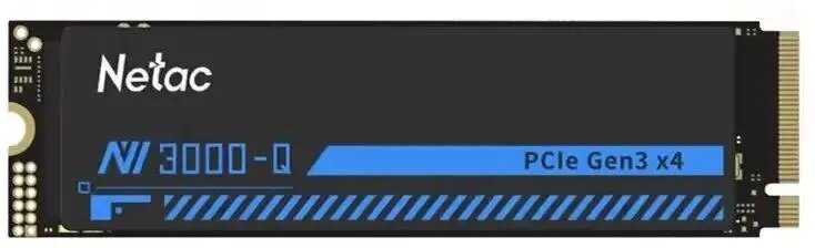 Накопитель SSD Netac NV3000 512Gb M.2 2280, PCI-E 3.0 x4, 3D NAND, 3000/1200MBs, NVMe, heatsink