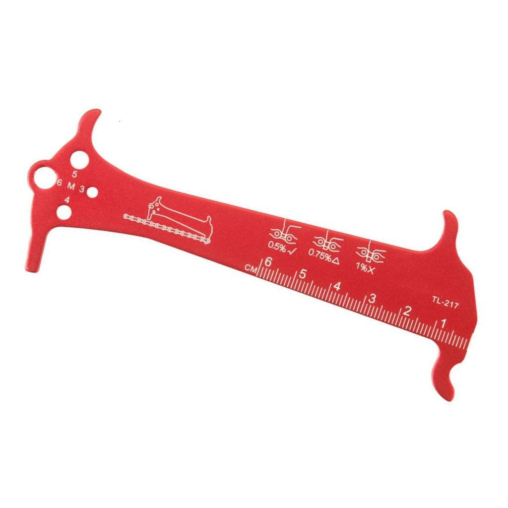 Индикатор износа цепи велосипедов Инструмент для ремонта, красный