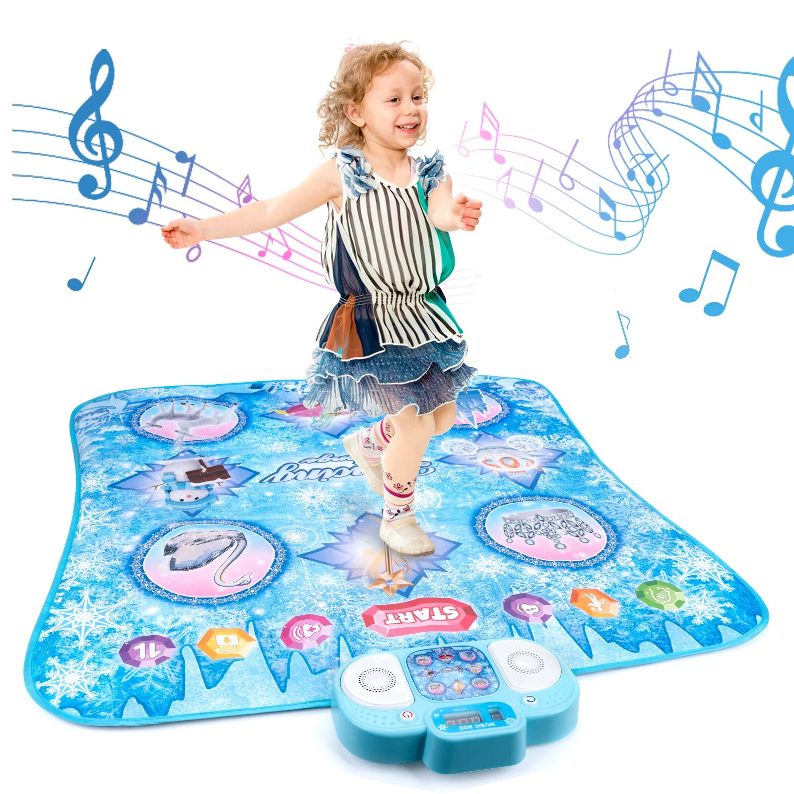 COOLPLAY Детский Танцевальный Коврик 2 Игрока 9 Уровней 91x87cm Blue-no box