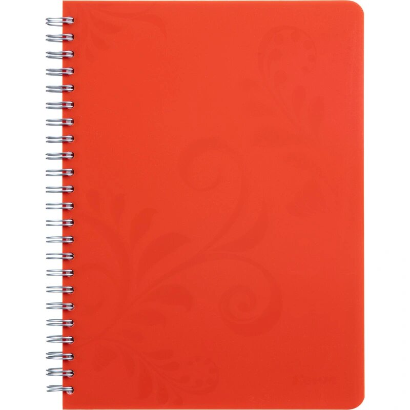 Бизнес-тетрадь Комус Русская серия красный А5 96л. плас. обл. клетка, ев