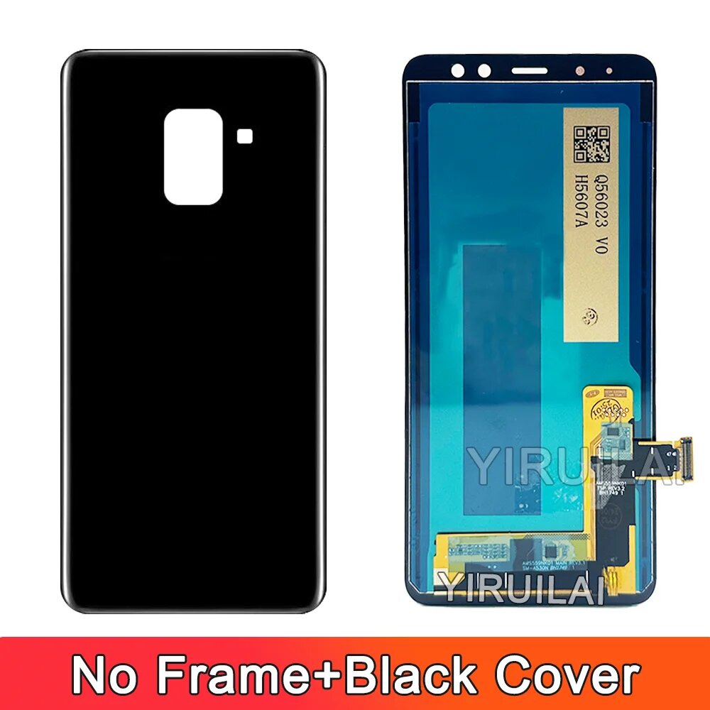 5,6-дюймовый TFT ЖК-дисплей для Samsung Galaxy A8 2018 A530, ЖК-дисплей с дигитайзером сенсорного экрана в сборе для Samsung SM-A8 A530F A530N A530D ЖК-дисплей Black With Cover