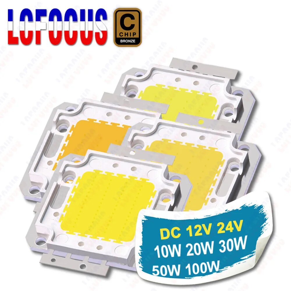 Светодиодный чип LCFOCUS 30W Warm White 12V COB