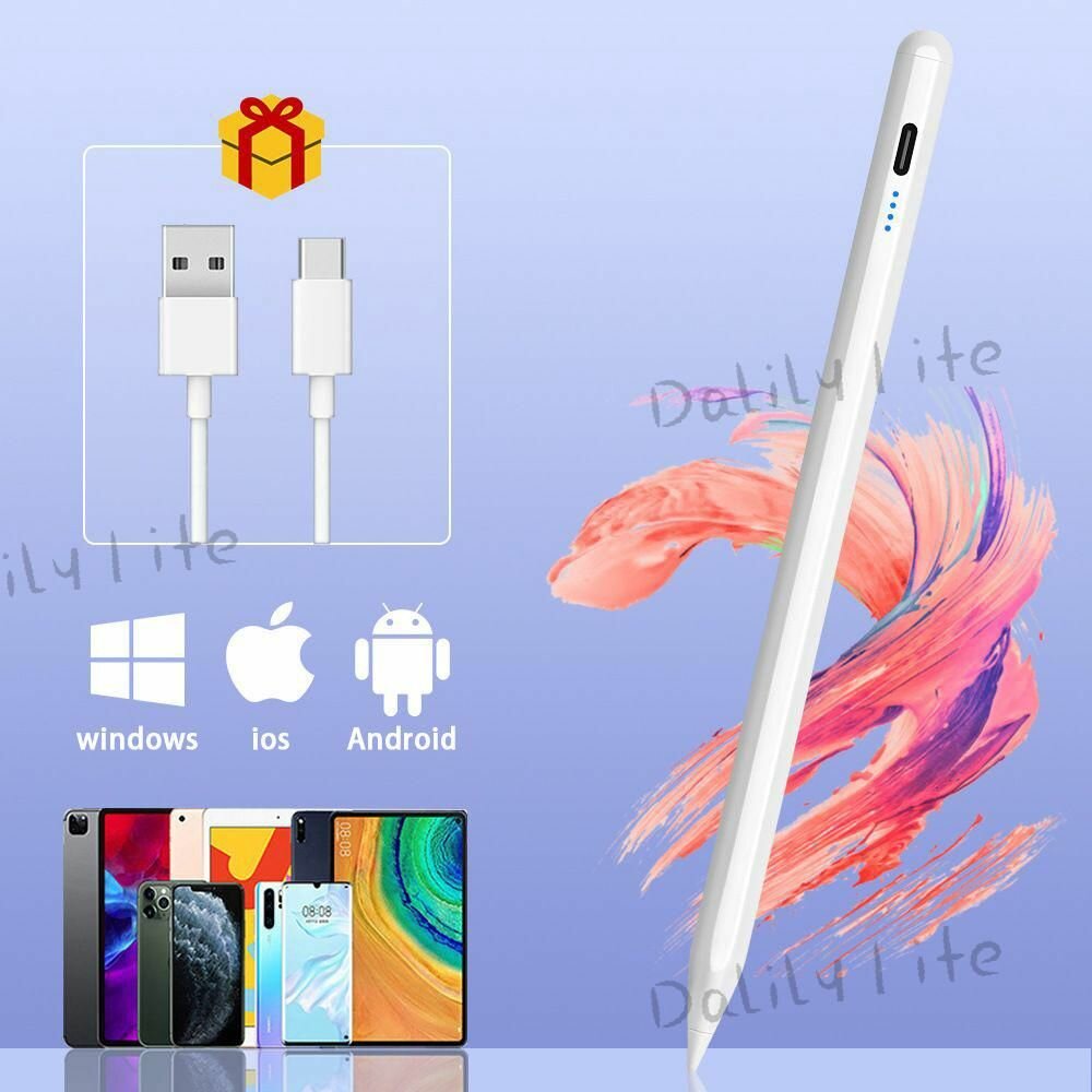Универсальный стилус Active Pencil white для смартфонов Apple iPhone и Android, планшетов iPad, Xiaomi, Huawei, ноутбуков и сенсорных экранов мобильных телефонов