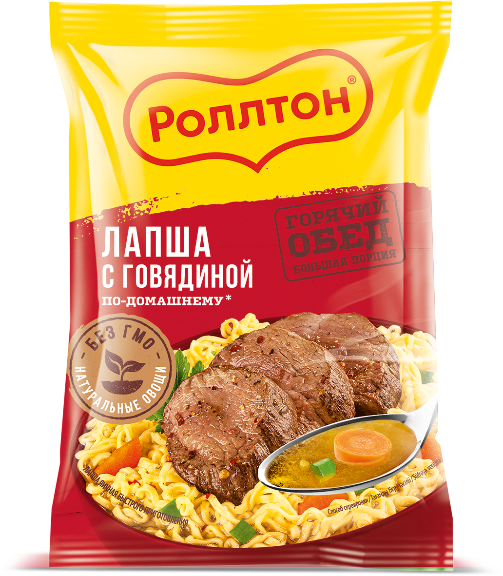 Лапша Роллтон По-домашнему с говядиной 85 г