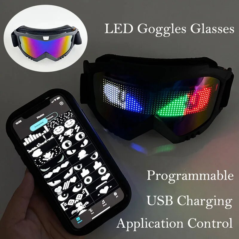 Светодиодные очки LED Goggles Glasses, Цвет линз: A Type2 goggles