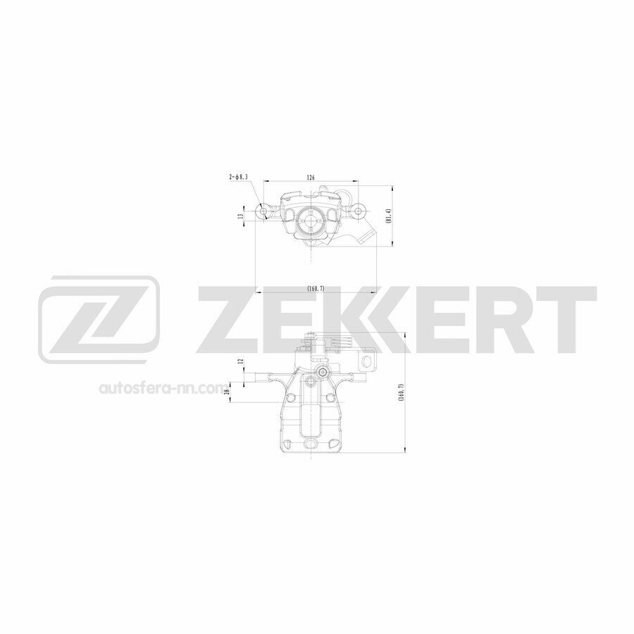 ZEKKERT BS8301 Тормозной суппорт задний правый Hyundai Accent IV 10-