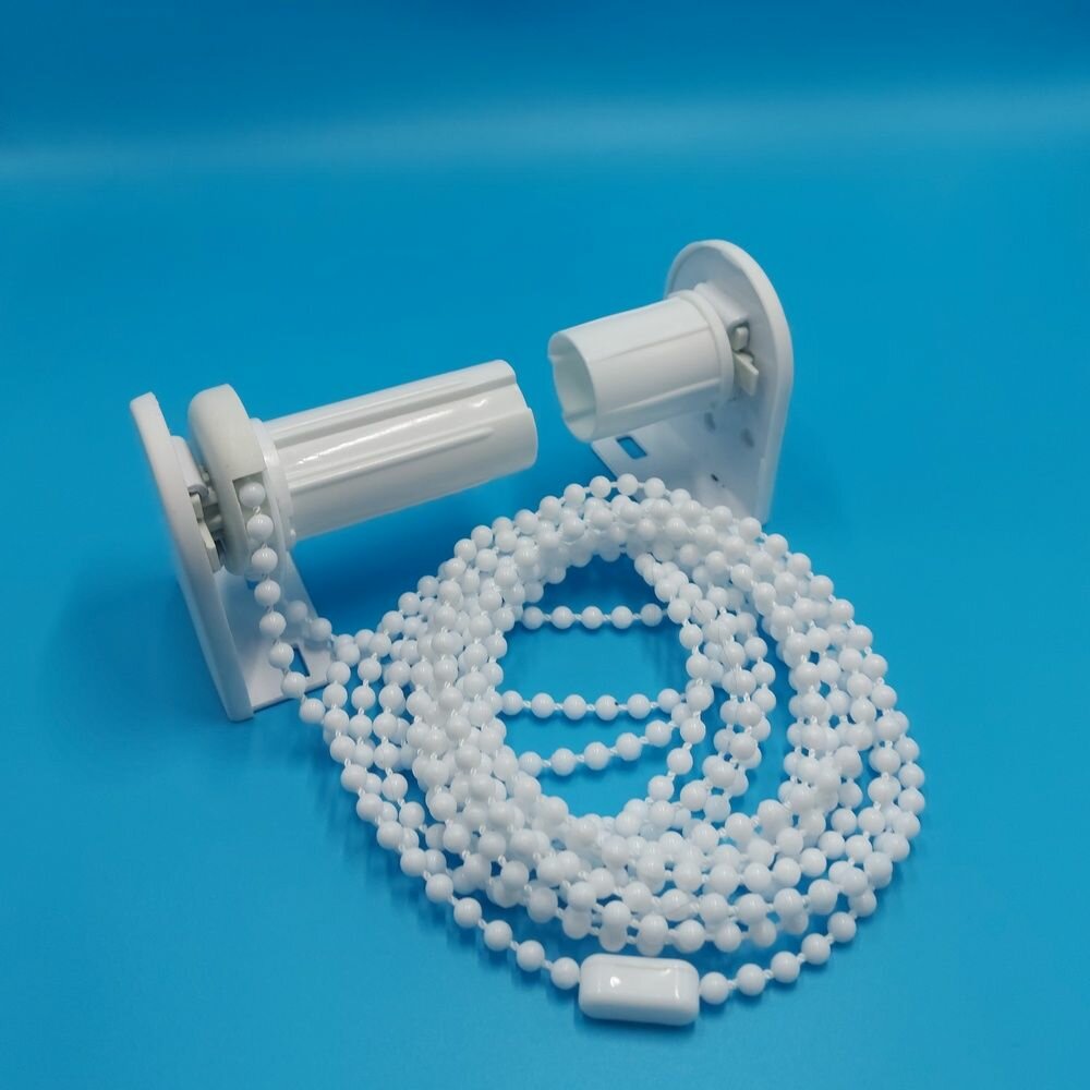 Усиленный металлический механизм управления, аналог BESTA, белый с пластиковой цепью управления высотой 150 см ( по кругу 300 см ) для трубы 25 мм, 1 шт.