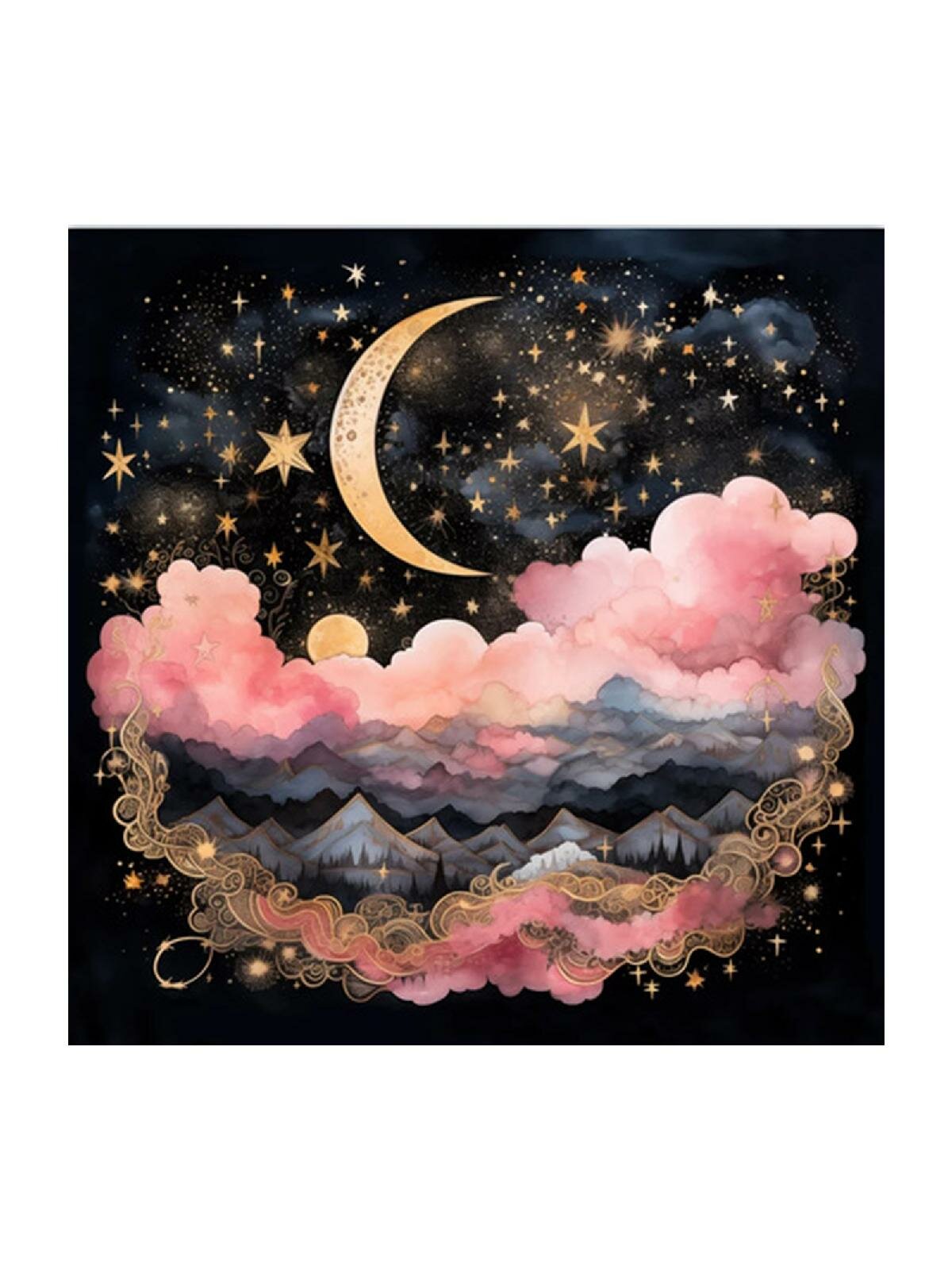 Лунный Цветочный Узор Таро Скатерть Астрология Колдовство Украшение ткани