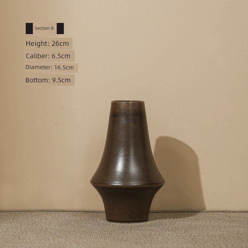 Декор для стола, креативные современные простые коричневые вазы, керамические украшения в стиле дзен, для прихожей,