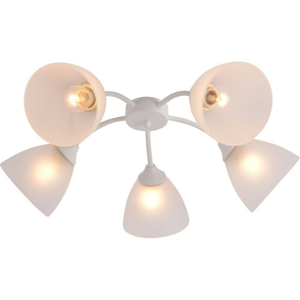 Люстра потолочная Schaffner Abierto E27 300 Вт 18 кв. м (4425-5 WH)