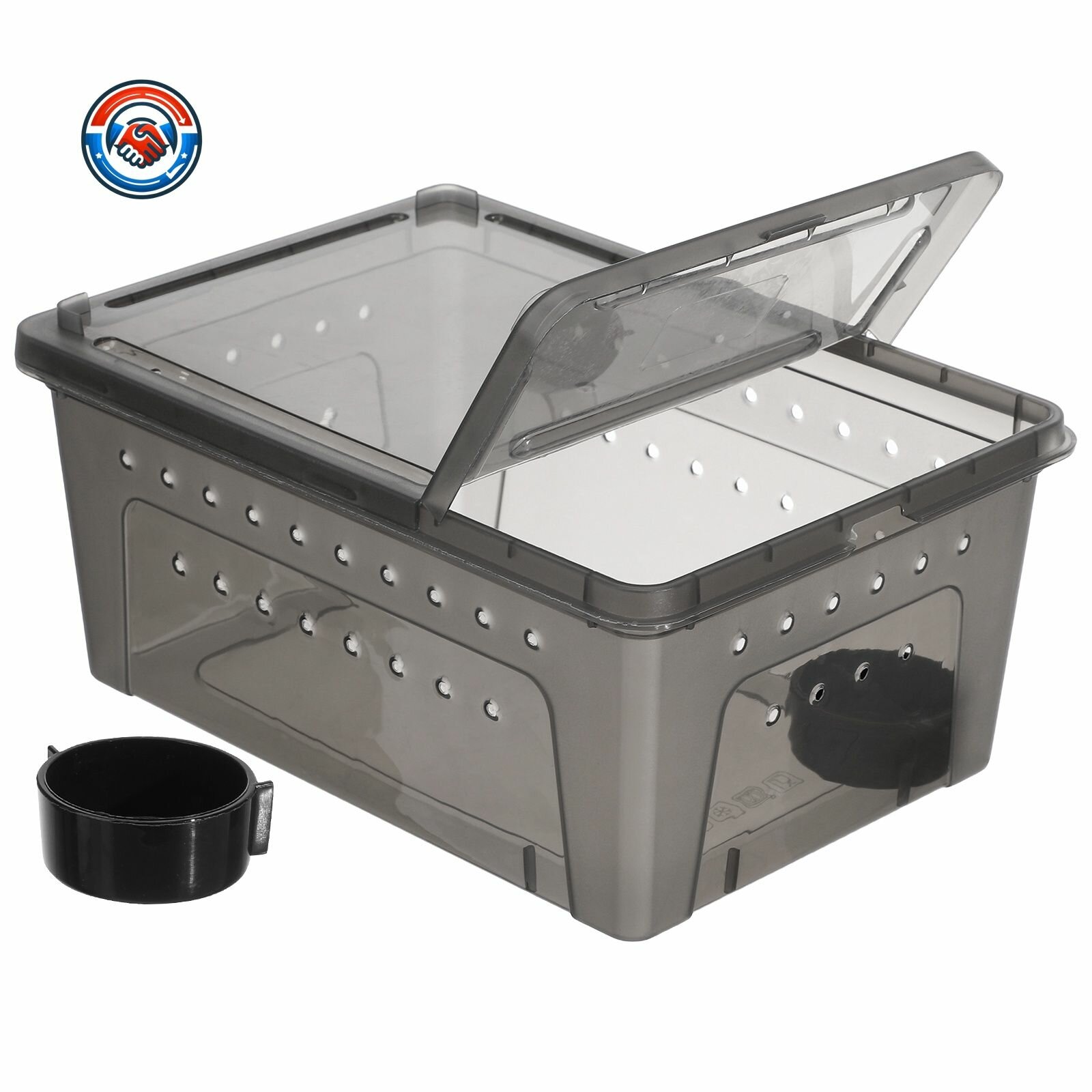 Сборный пластиковый террариум-инкубатор для рептилий, пауков и насекомых, вентилируемый контейнер 26x18x11 см, удобный домик для черепах, крабов и гусениц