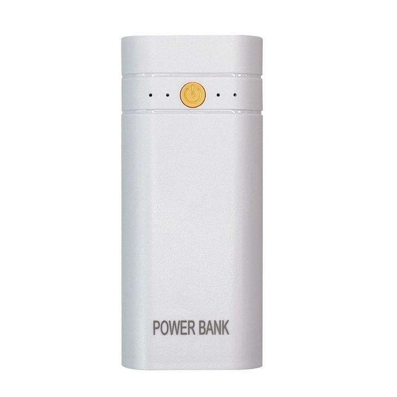 Чехол для зарядного устройства, портативный блок питания DIY с индикатором, вход и выход 2,1 А, 5 В, 2x18650, чехол батареи, черный/белый