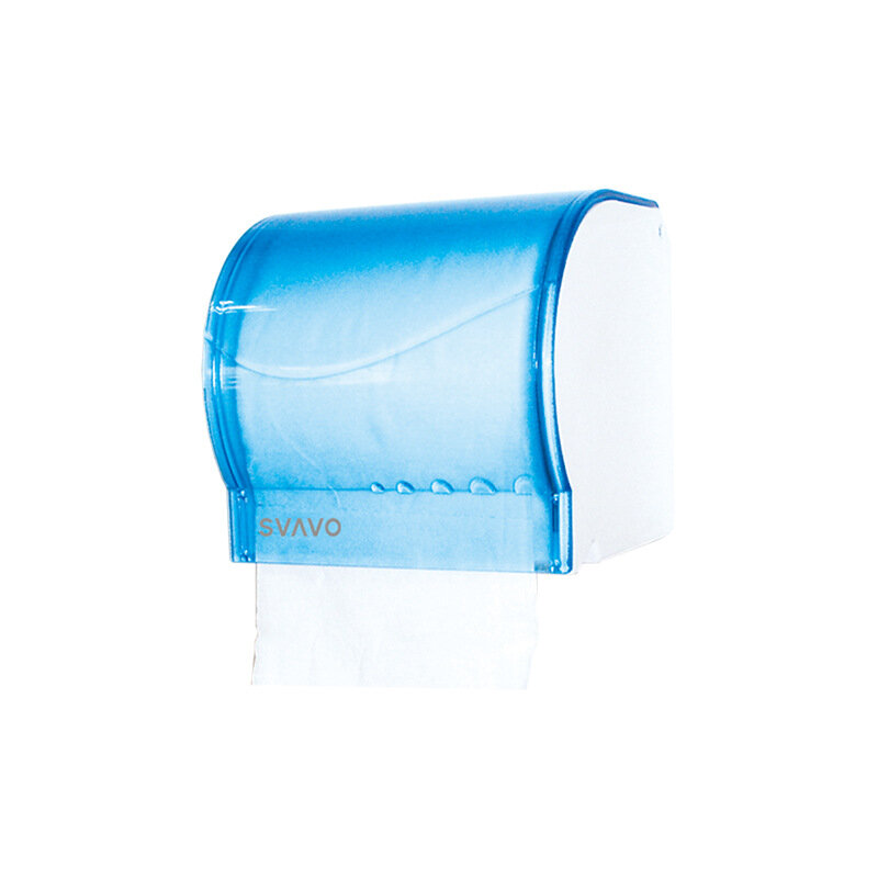 Держатель для туалетной бумаги Ruiwo, прозрачный, настенный, для маленьких рулонов Прозрачная Синь