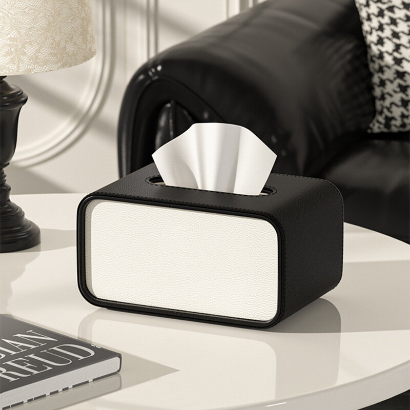 Кастомный настольный кожаный органайзер для хранения, кофейный столик, пульт дистанционного управления, коробка для хранения ключей, коробка для салфеток, держатель для кистей для макияжа