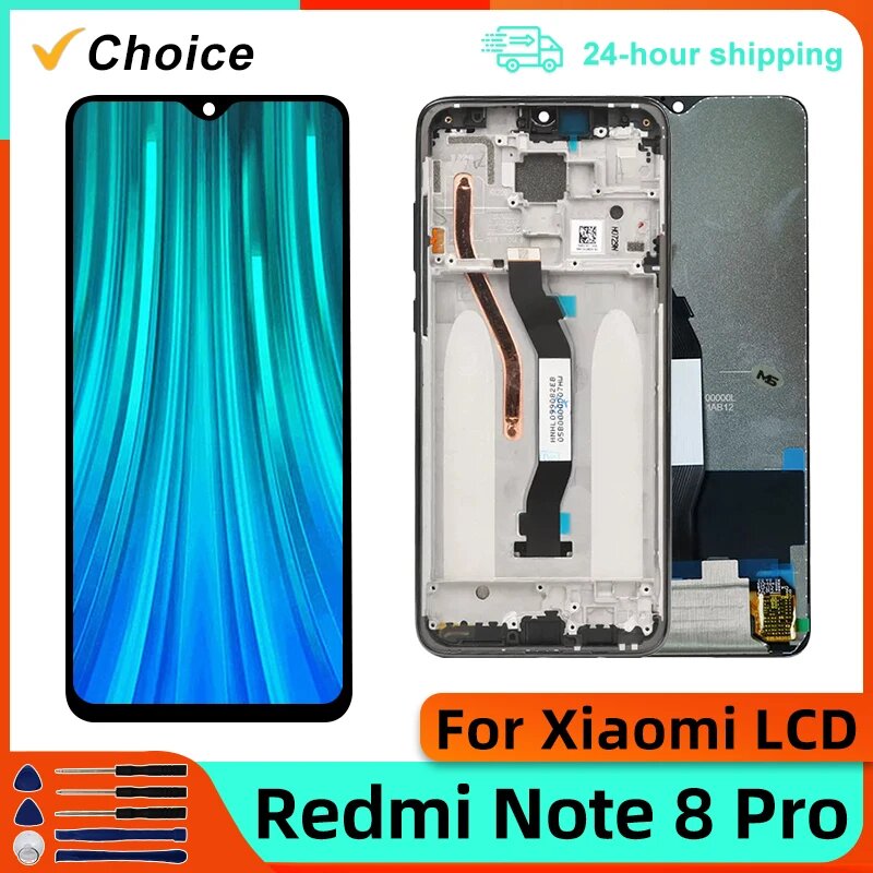 ЖК-дисплей 6,53 "для Xiaomi Redmi Note 8 Pro, дигитайзер, сенсорный экран для REDMI Note 8 pro M1906G7I M1906G7G, запасные части