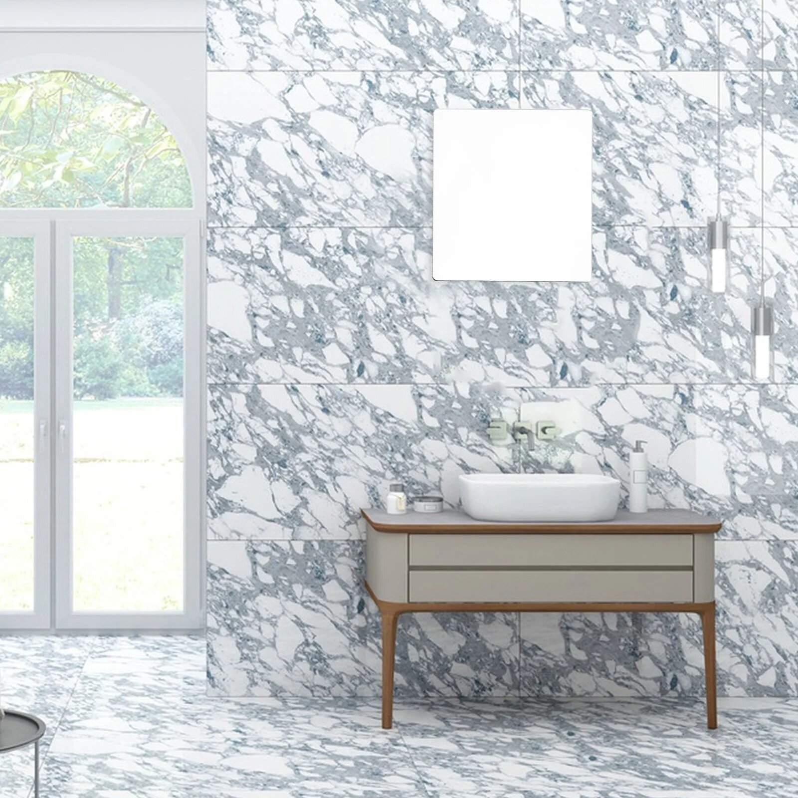 Самоклеящееся акриловое зеркало 20x20 см