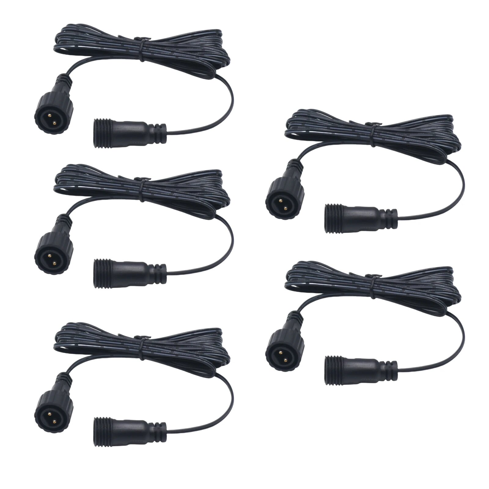 Водонепроницаемый удлинительный кабель KISUFU 2-контактный 1.2/3 м черный 5/10 шт 24V 5pcs 3M