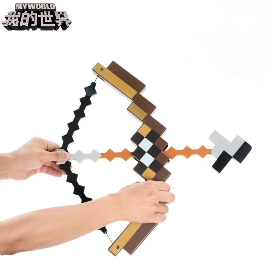 Игрушка Minecraft, алмазный меч, лук, стрела, меч, кирка, периферийные орудия, трансформирующийся меч, звуковой и световой меч, игрушка для мальчиков