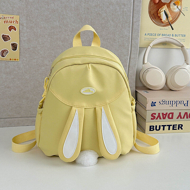 Милый рюкзак с ушками кролика, высококачественный детский маленький рюкзак, новый японский стиль, сладкий мини-рюкзак для девочек