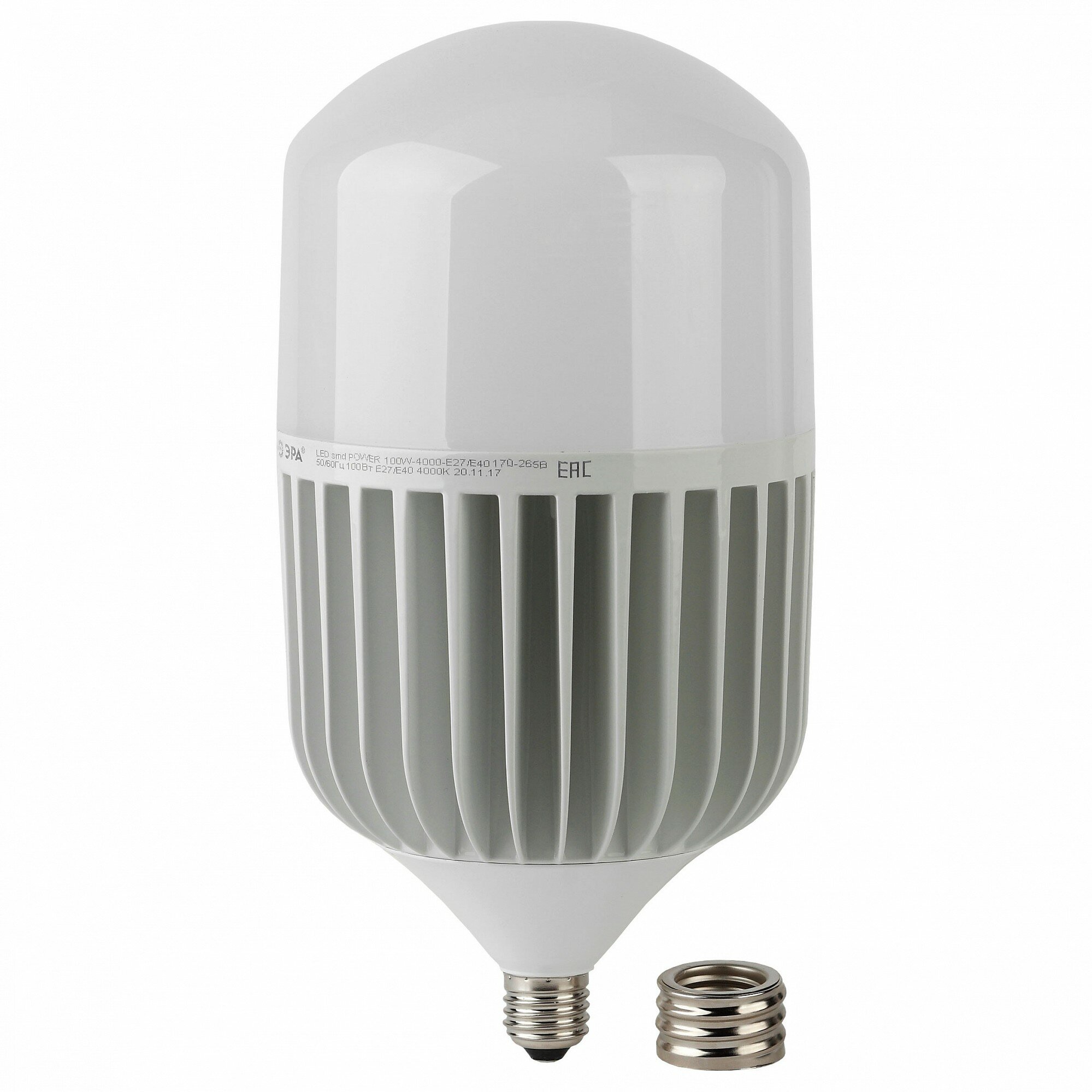 Лампа светодиодная Эра Стандарт E27/E40 100Вт 4000K LED POWER T160-100W-4000-E27/E40