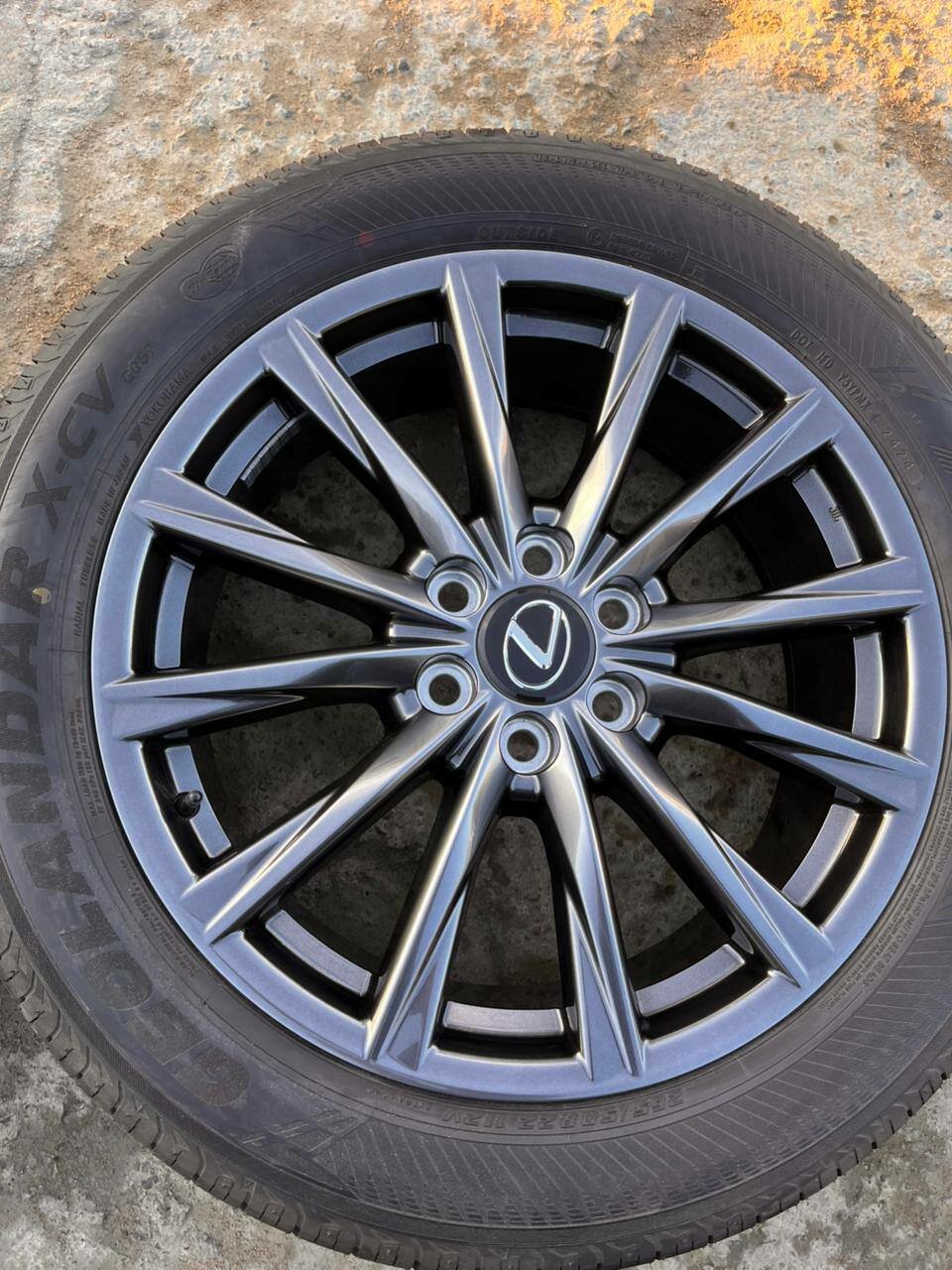 Диски автомобильные R22 Оригинал Ковка Lexus LX 600 F Sport / Toyota Land Cruiser 300, 22 дюймов, 6х139.7 (8J, ET55) Диски сняты c автомобиля в Японии ( Лексус ЛХ 600 Ф спорт) 4шт.