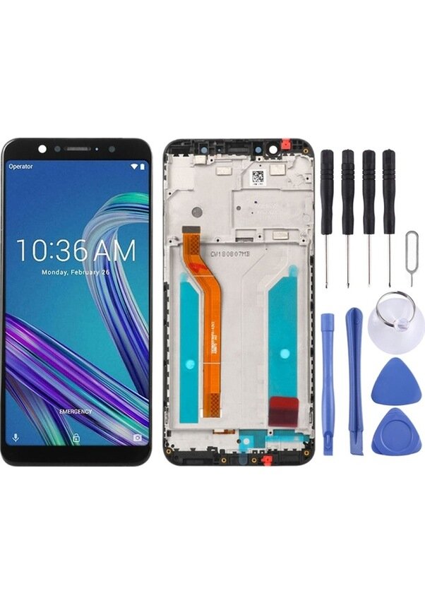 Экран LCD с диджитайзером и рамкой полной сборки для ZenFone Max Pro (M1) ZB601KL ZB602KL (Черный)