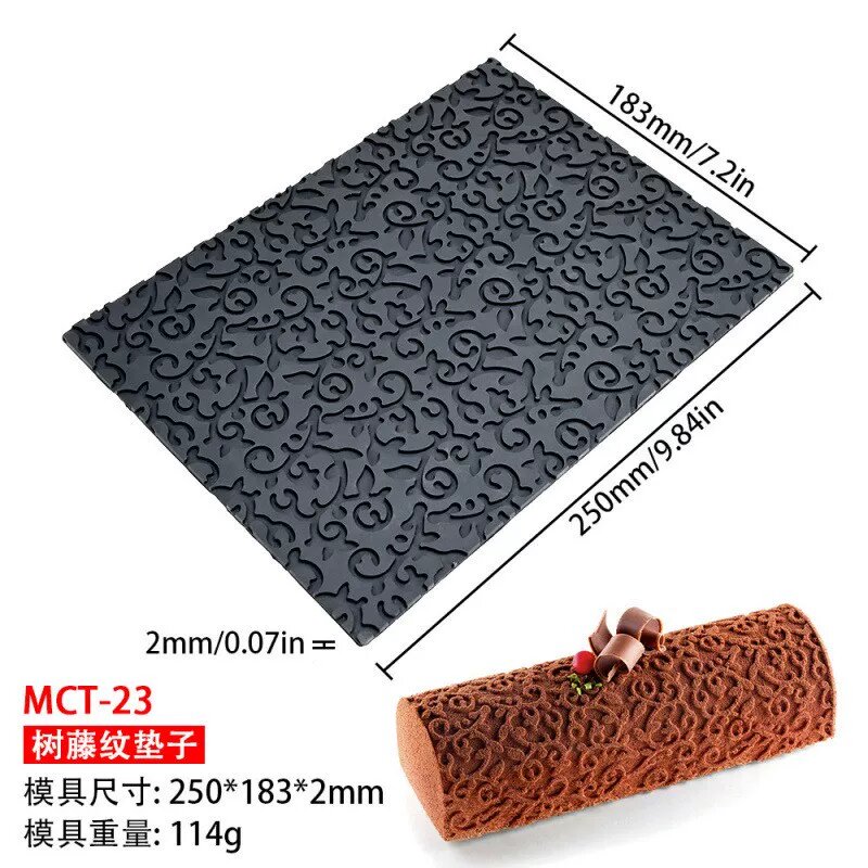 Силиконовая форма для рождественского французского муссового рулета, форма для украшения тортов из фонтан-декора,