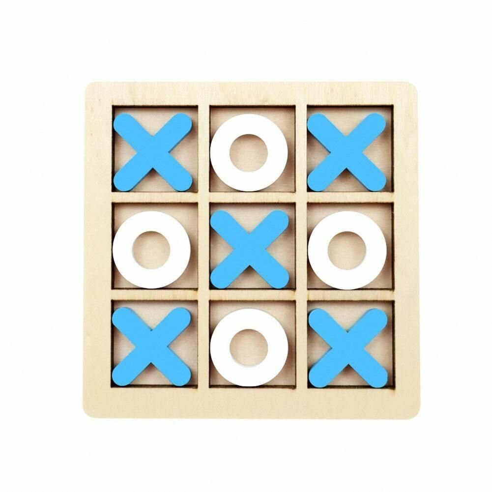 Деревянная доска Крестики-нолики XO Настольная головоломка Игрушка