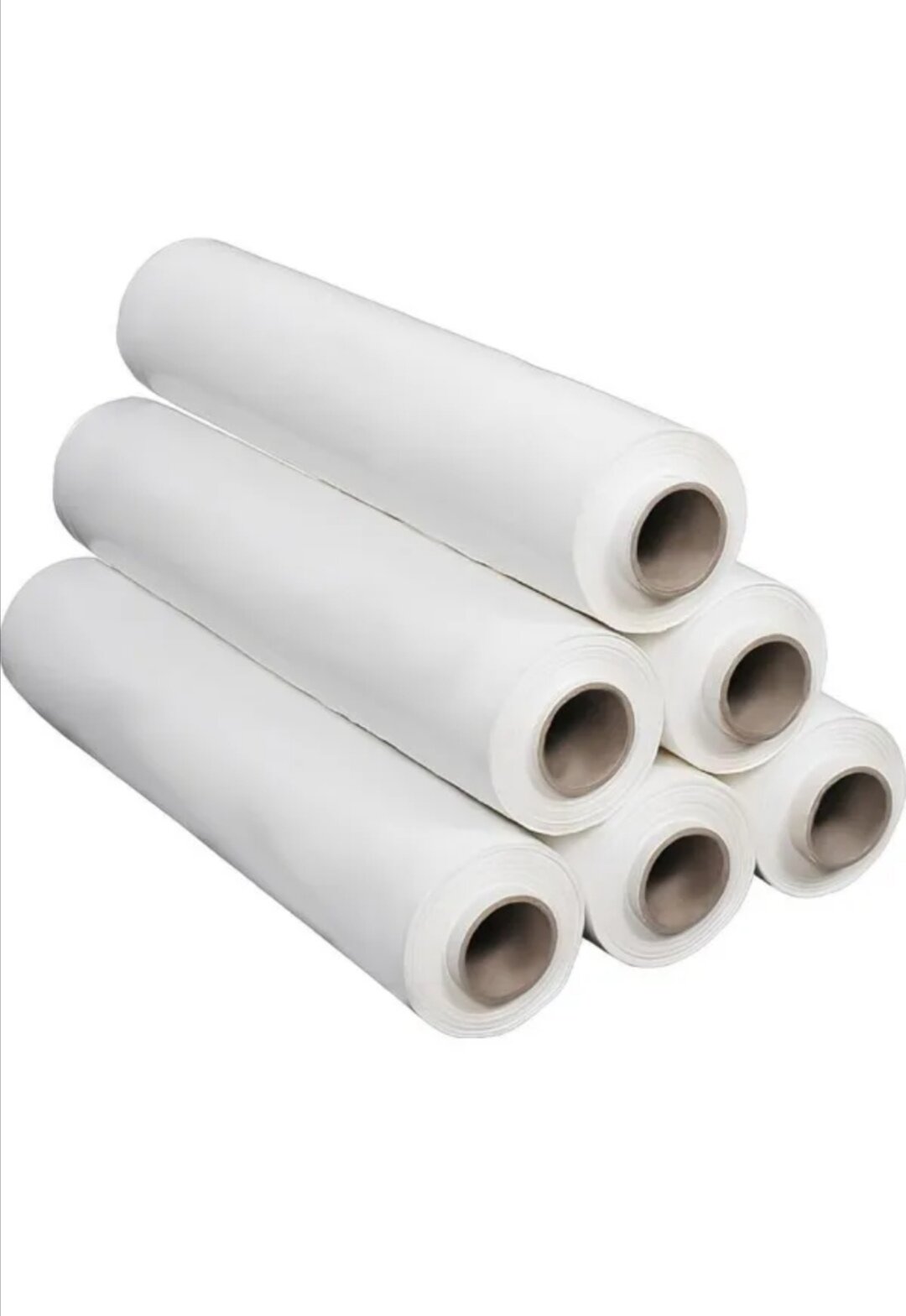 Стрейч-пленка белого цвета для упаковки первый сорт, 23 мкм, 50 см, 190 м, вес рулона 2 кг нетто, упаковке 6 шт