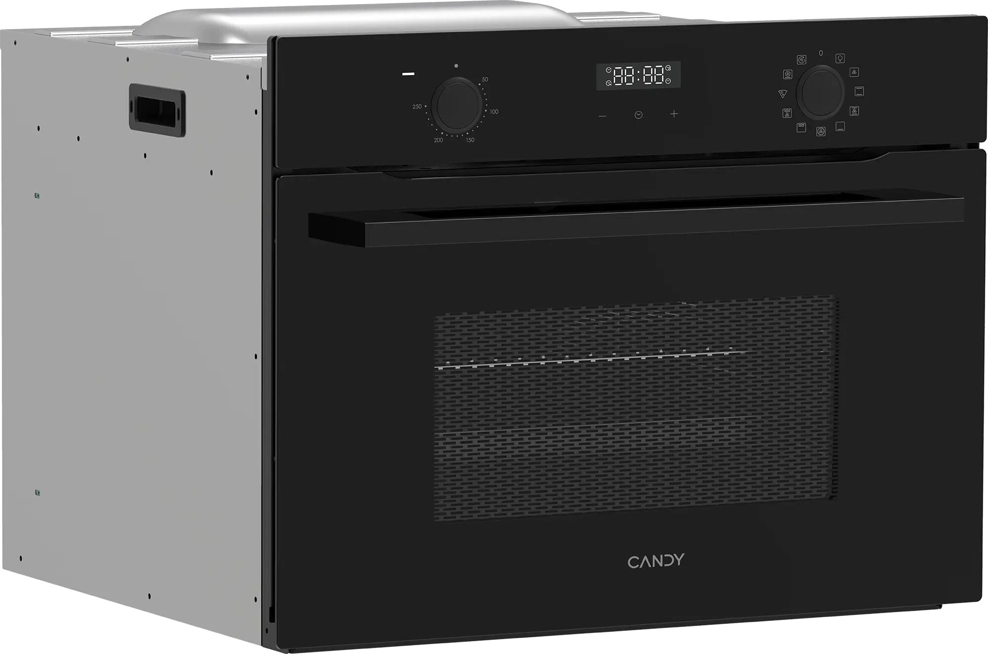 Компактный духовой шкаф CANDY COXP11CBB, черный, паровая очистка Aquactiva
