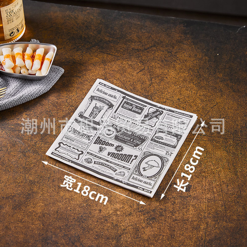 Маслостойкая бумага для подкладки, бумага для жареных закусок, маслостойкая бумага для хлеба, бумага для выпечки, маслопоглощающая бумага для жареной курицы, ретро бумага для выпечки