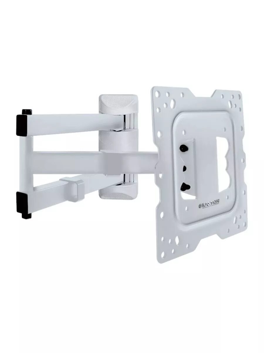 Кронштейн Kromax DIX-18 белый, наклонно-поворотный, 22/65 дюймов, до 40 кг, кабель-канал