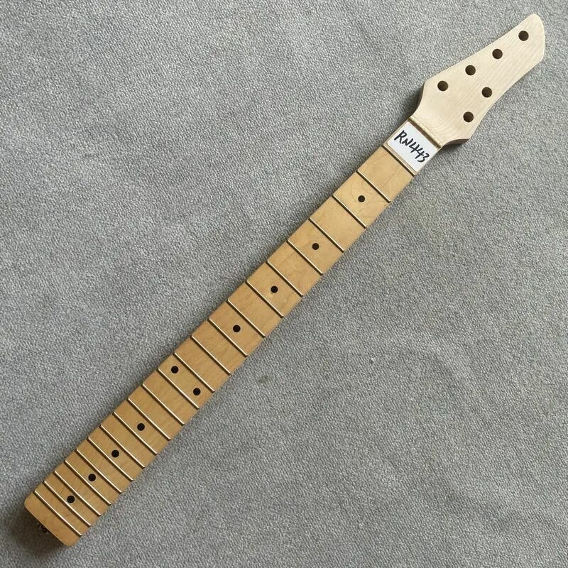 Гриф электрогитары RN443 6 струн 22 лада 648мм, 4+2 настройные колки, правый, кленовый, для DIY