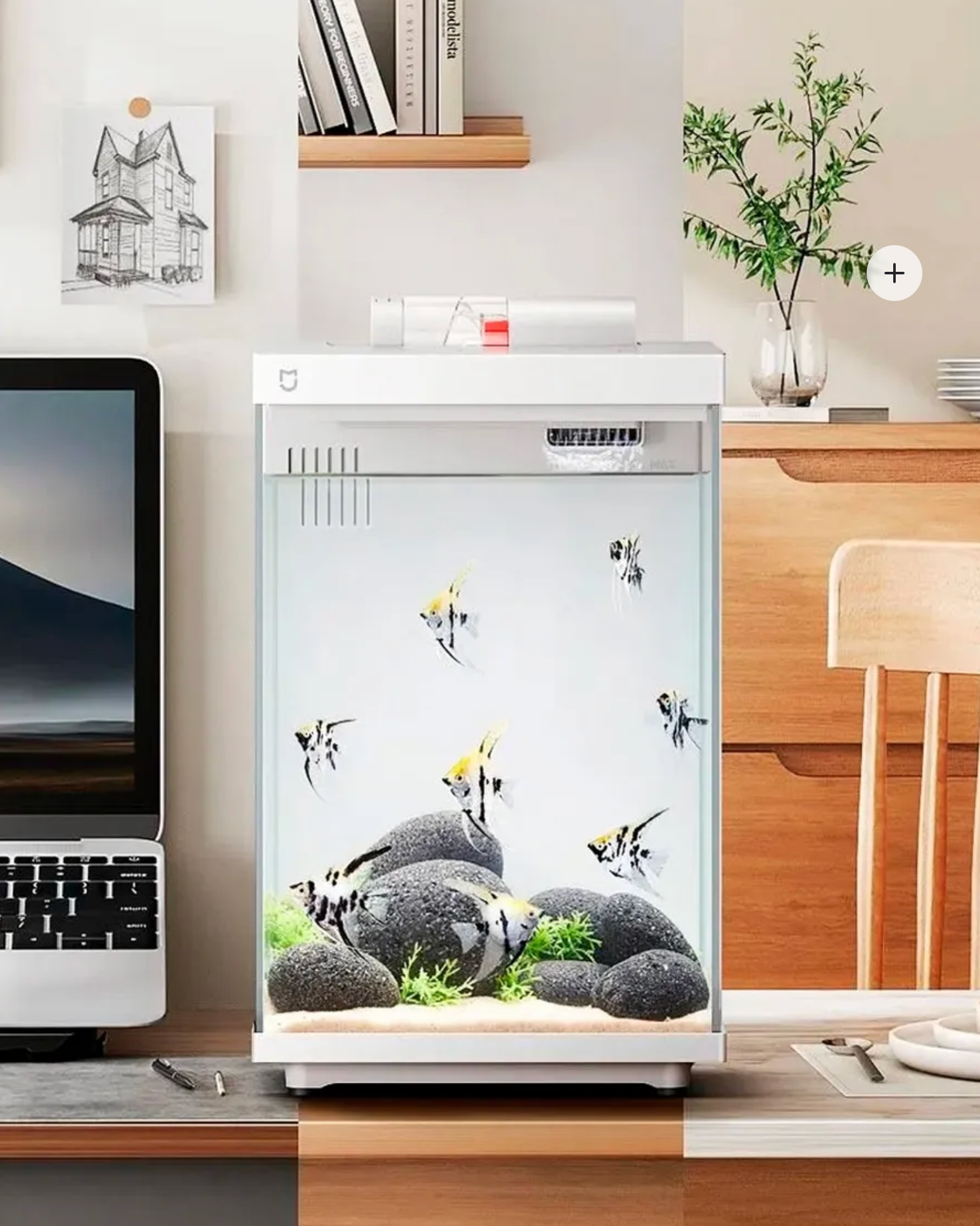 Умный настольный аквариум Xiaomi Mijia Smart Desktop Fish Tank 10L (MYG200), белый, CN