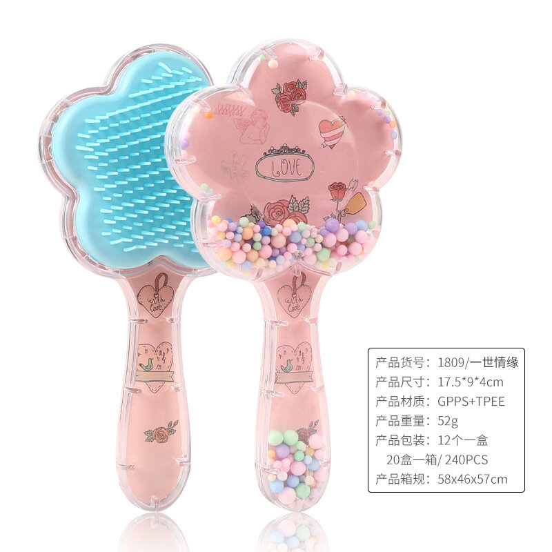 Новая прозрачная расческа, анти-заколка, массажная расческа, гладкая расческа для волос, милая пластиковая расческа, детская расческа с мультяшным дизайном