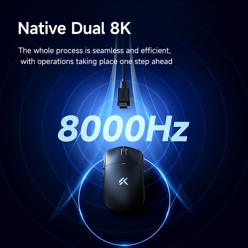 Мышь компьютерная игровая MCHOSE A5 V3, беспроводная/проводная, цвет товара Black — фото 1