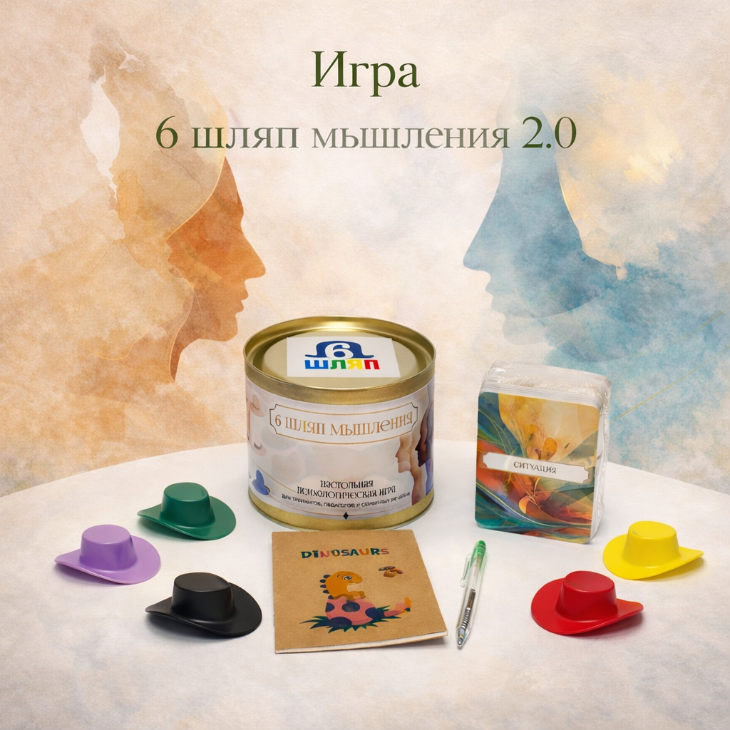 Авторская игра для эмоционального интеллекта и коллективного мышления 6 Шляп мышления 2.0