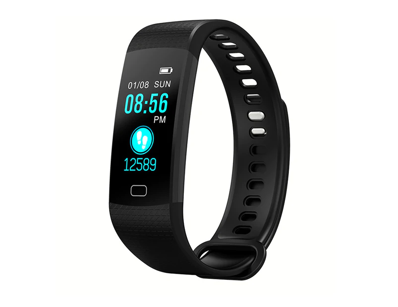 Часы-браслет Y5C Smart Sport Fitness с цветным экраном, измерение пульса, мониторинг сна, режимы тренировок, передача информации, USB-прямое заряжение, размер 40.4*20.1*10.5мм, экран 0.96 дюймов TFT, батарея 90 мАч, автономность 5-7 дней, защита