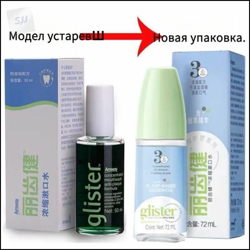 Эксклюзивное средство Amway Glister 72мл для многофункционального ухода и полоскания ротовой полости