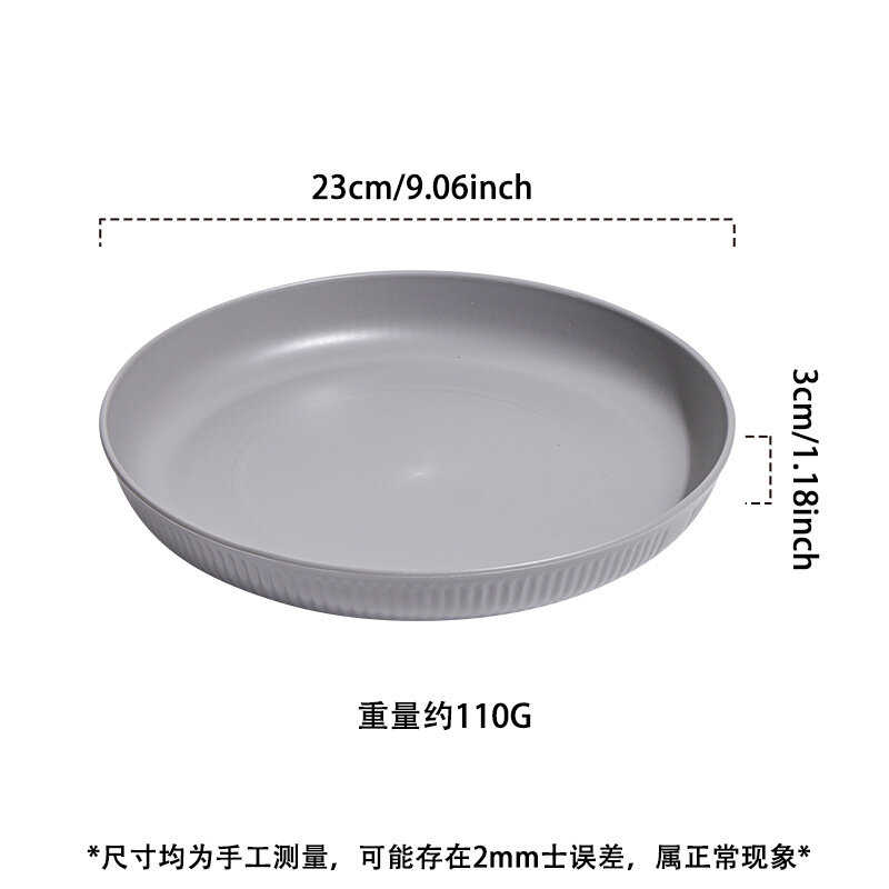 Тарелка из пшеничной соломы Amazon TK, тарелка для отеля, тарелка для фруктов, домашняя тарелка для салата в скандинавском стиле, пластиковая тарелка из PP