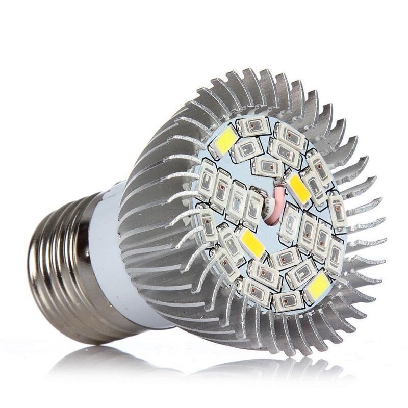 Лампа для растений innovative full spectrum 28leds с алюминиевым корпусом для длительной работы в уходе за комнатными растениями, e27, gu10, e14