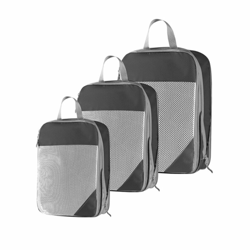 Amazon новый набор сумок для путешествий Набор из трех частей с сеткой серый