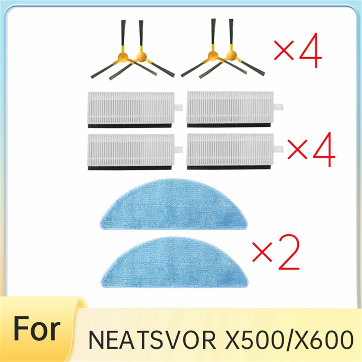 10 шт. запасных частей для робота-пылесоса NEATSVOR X500/X600