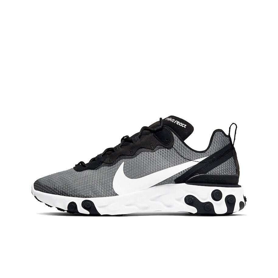 Кроссовки NIKE React Element 55, размер EU 35.5 стопа (22.5CM), черный/белый — фото 1
