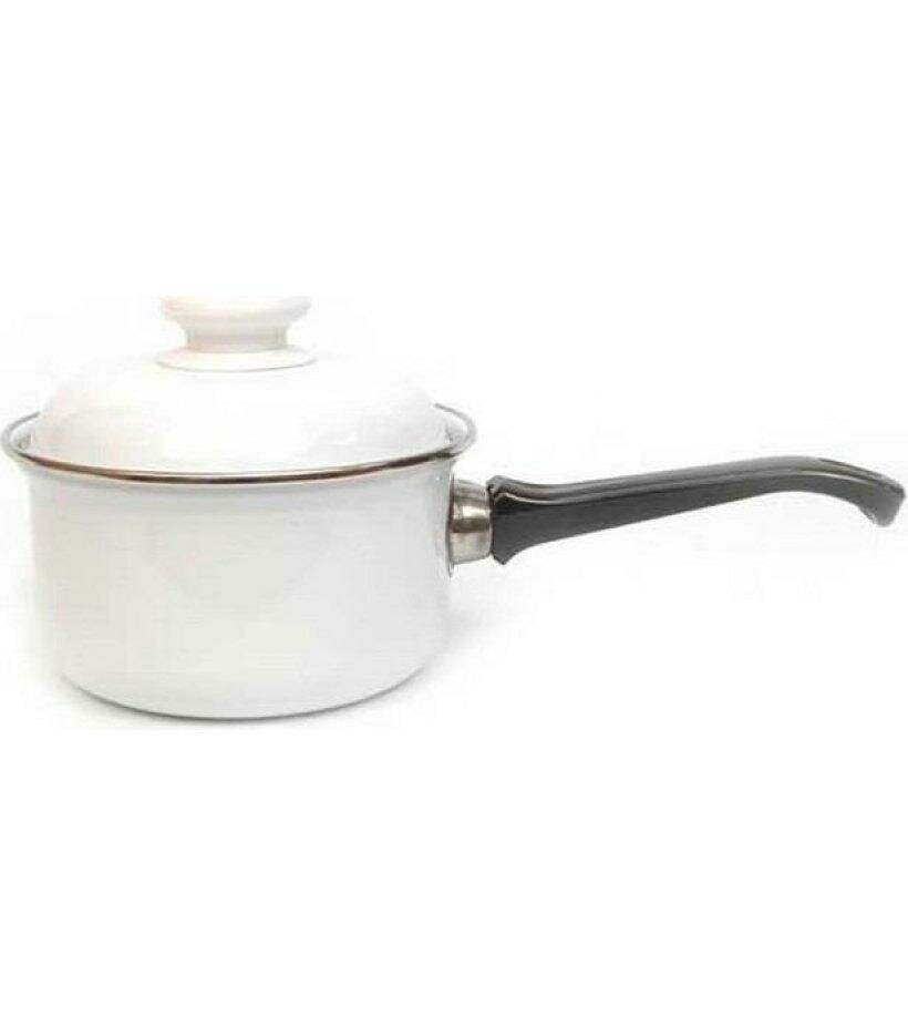 Кастрюля эмаль 0.6Л белая ковшом лысьва