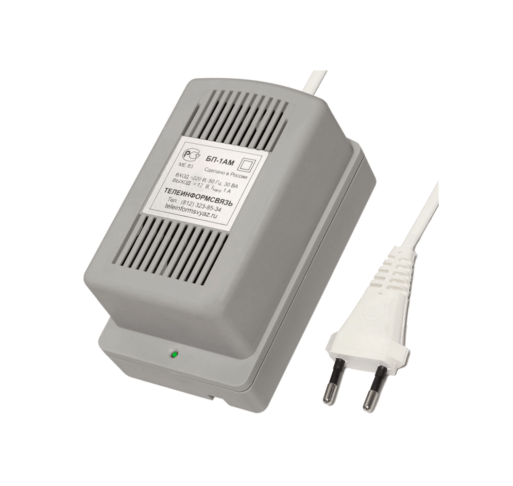 Блок питания Телеинформсвязь БП-1А-М, стабилизированный, для систем безопасности